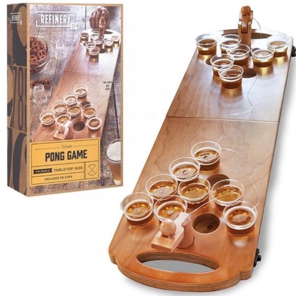 Refinery | Games | Nib Refinery Tabletop Beer Pong Man Cave Party Game ...